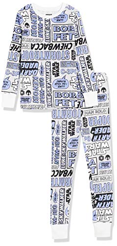 Amazon Essentials Star Wars Girls' Flannel Pajama Sleep Sets, Purple, Star Wars Comic - Kids, 6-7