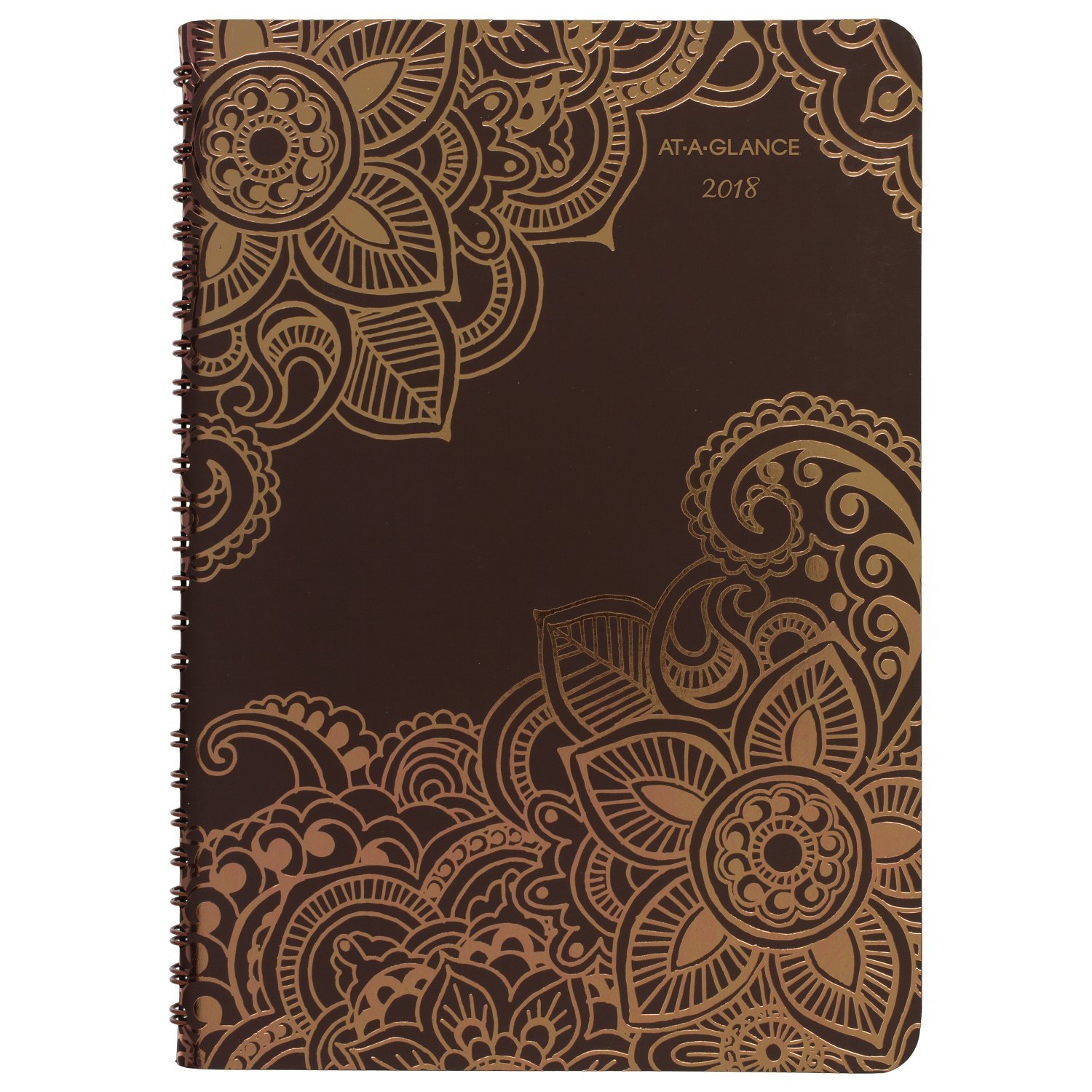 AT-A-GLANCE Weekly / Monthly Planner, January 2018 - December 2018, 5-1/2" x 8-1/2", Henna, Brown (551-200)