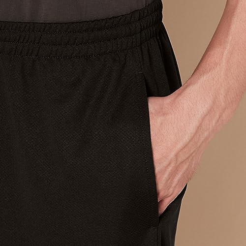 Amazon Essentials Men's Performance Tech Loose-Fit Shorts (Available in Big & Tall), Pack of 2, Black, Large