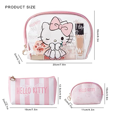 AmBealla Cosmetic Big Makeup Bag Cosmetic Bag Travel Carrying Case Kitty Cat Toiletry Bag Lady Gift Christmas