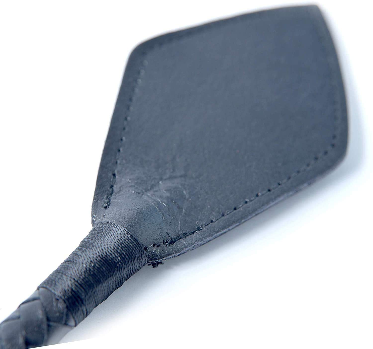 Ardour Crafts Real Leather Riding Crop 24-inch Premium Quality Crops for Horse, Wide Slapper (Black)