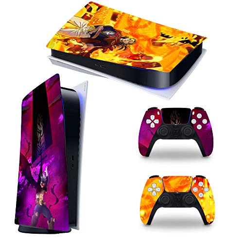 Anime Black Magic - PS5 Digital Edition Skin Console - PS5 Digital Edition Controller Skin Cover Vinyl Decal Protective