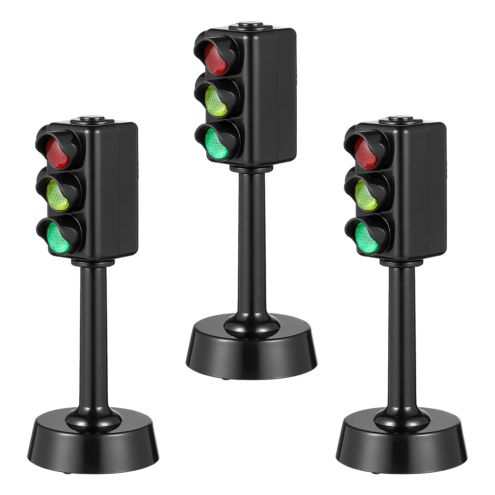 Kisangel Traffic Light 3pcs Simulation Traffic Traffic Toy Signs Kids Street Signs Playset Light Construction Themed Party Decorations Kids Light Table