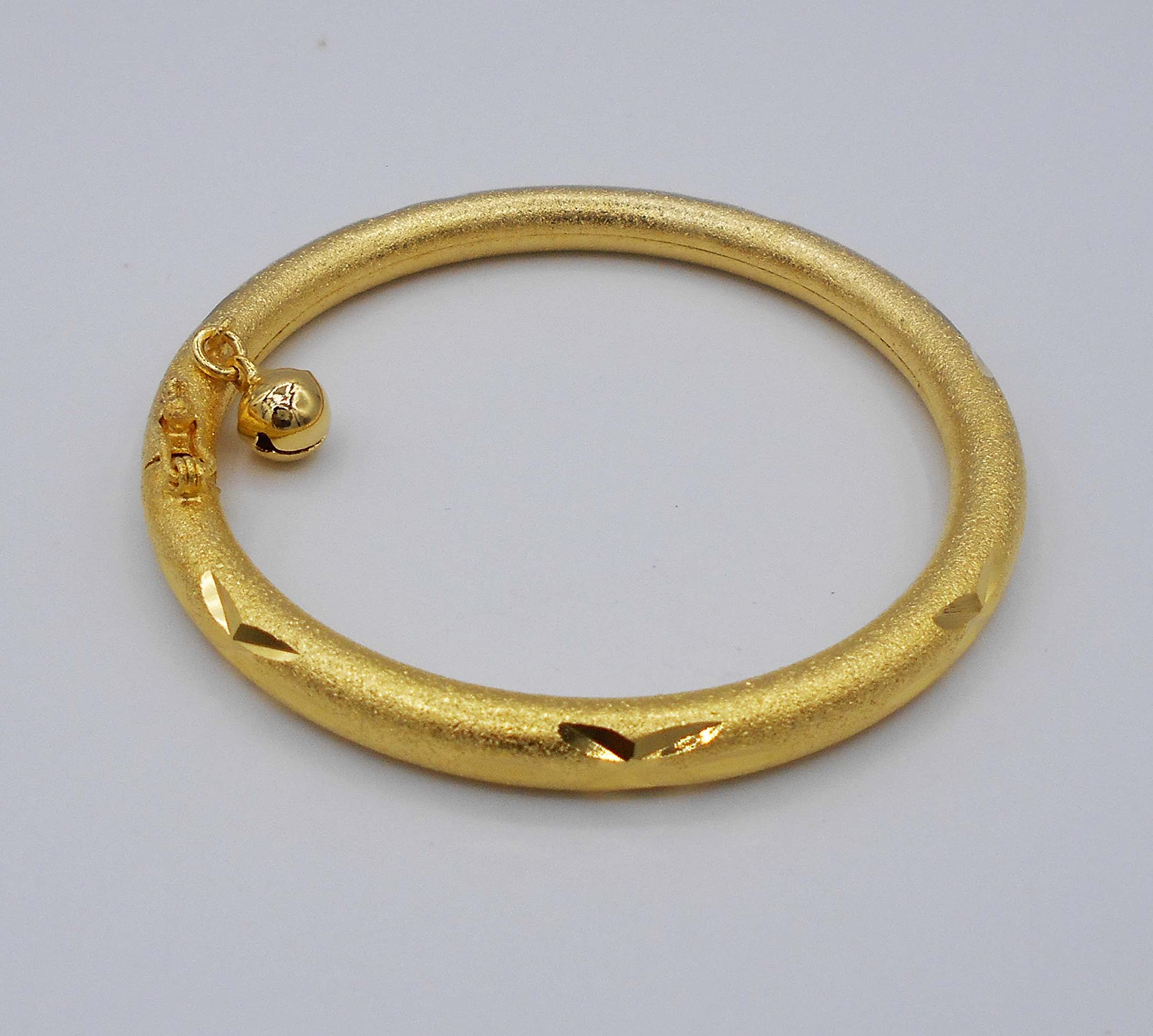 Arrawana77 Bangle Gold Plated 23K 24k Thai Baht Yellow Gold Filled Bracelet Women Jewelry form Thailand