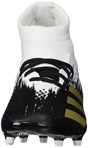 adidas boys Firm Ground Predator 20.3 Soccer Shoe, White/Gold Metallic/Black, 1 Little Kid US