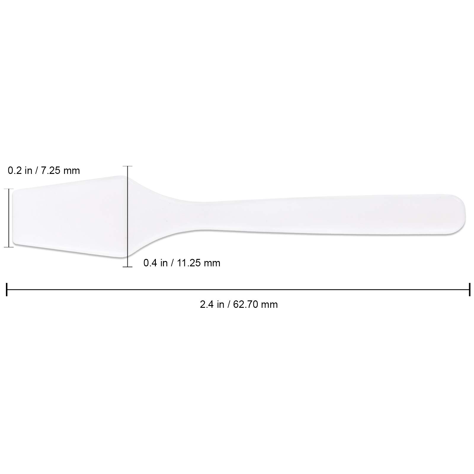 PANA (200 Pieces of White Color Cosmetic Make Up Disposable Plastic 2.5" Spatulas Skin Care Facial Cream Mask Spatula