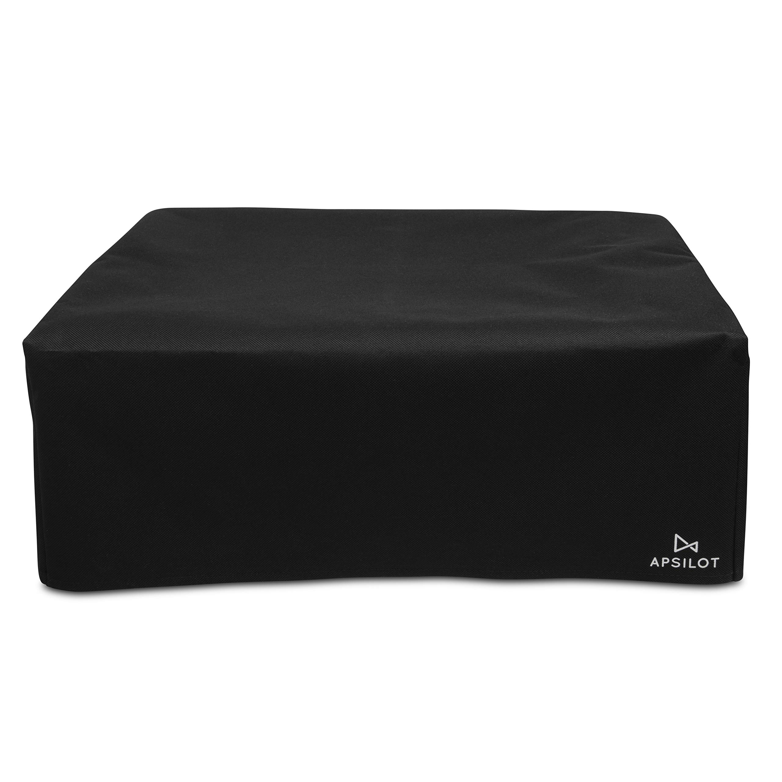 Apsilot Turntable Dust Cover - Vinyl Record Player Protector with 2 Finger Pull Tabs - Fits Technics SL1200, SL1210 and Pioneer PLX1000 - Black Premium Foldable Fabric - Complete with Microfiber Cloth