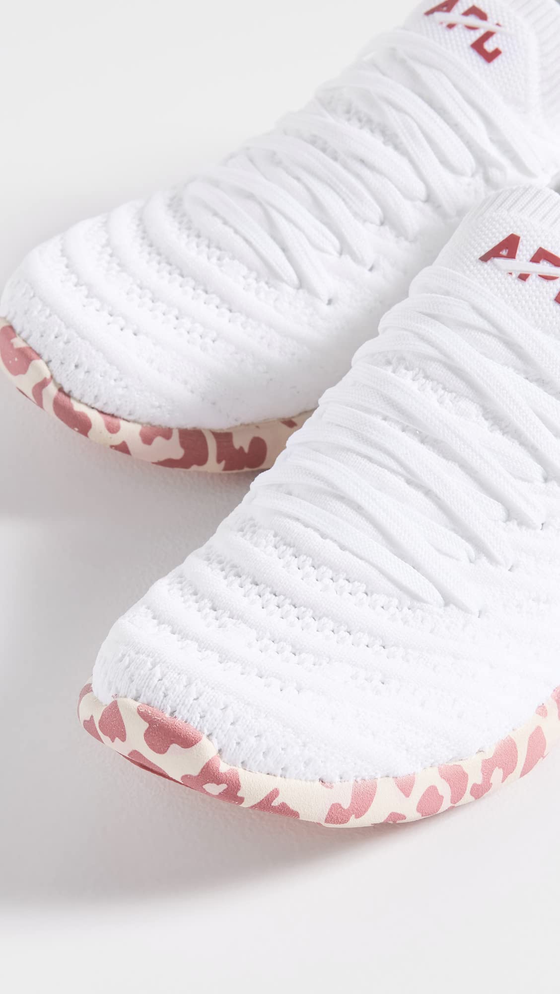 APL: Athletic Propulsion Labs Women's Techloom Wave Sneakers, White/Cedar/Leopard, 10.5 Medium US