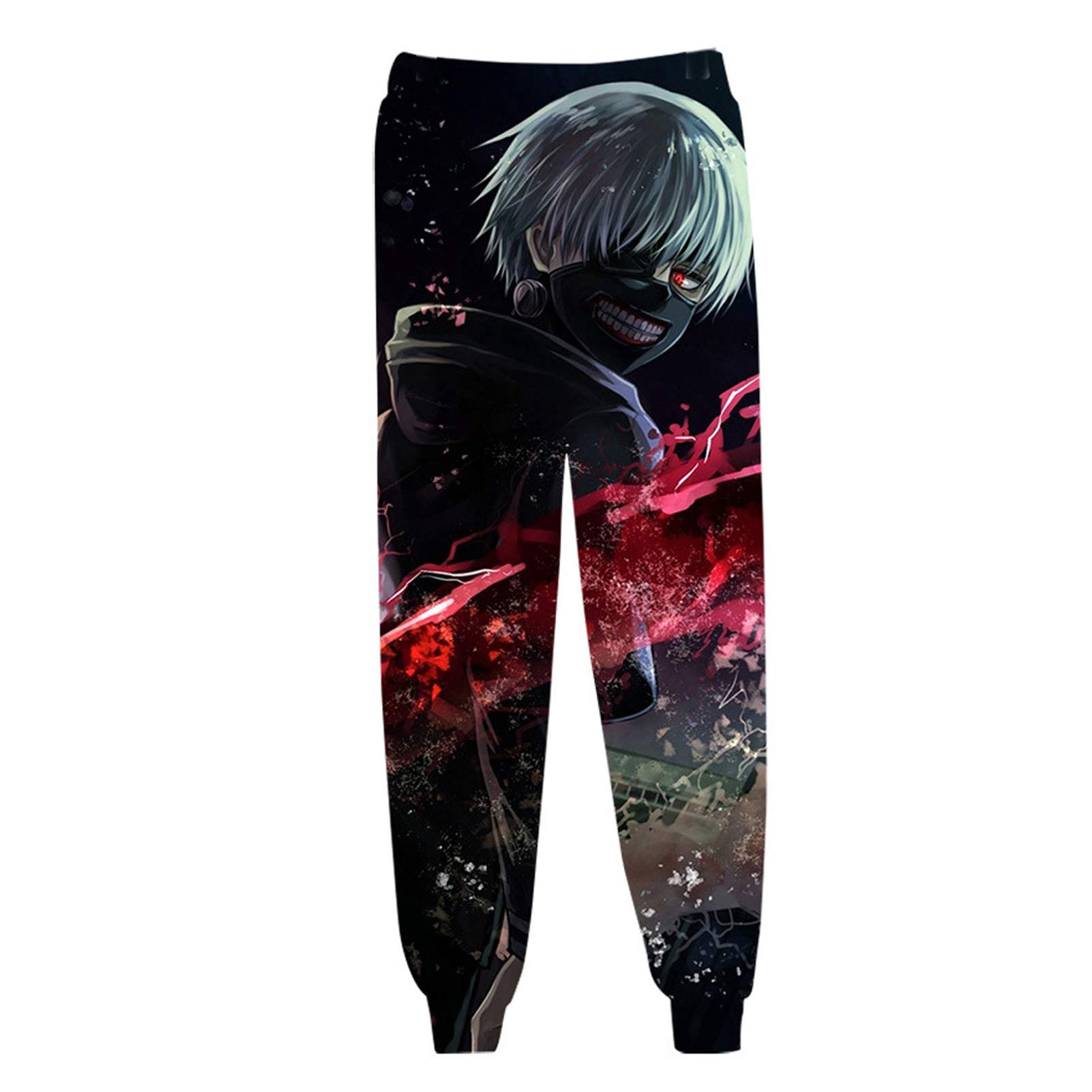 Anime Kaneki Ken 3D Printed Cosplay Costume Gym Joggers Casual Active Track Pants Trousers Drawstring Sports Sweatpants 03 M