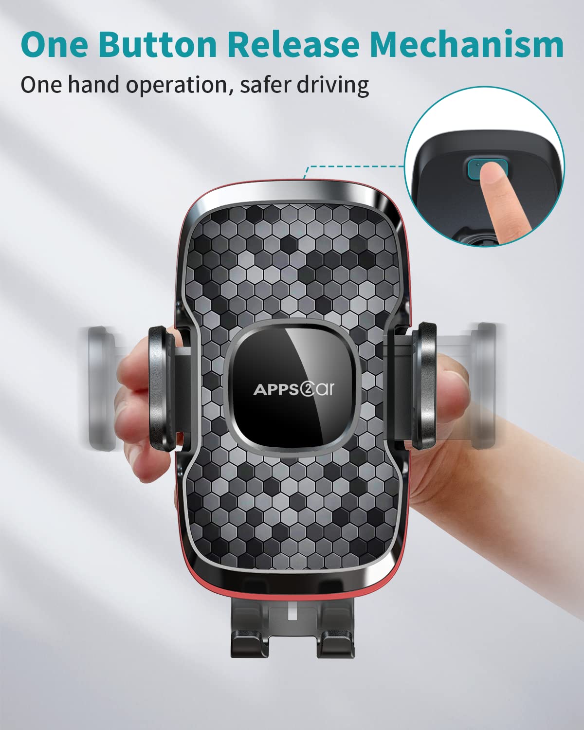 APPS2Car Phone Mount for Car Dashboard, Universal Phone Holder for Car Dashboard Windshield Vent, Strong Suction Cup Phone Holder Compatible with All 4.7-6.9 inches Smartphones