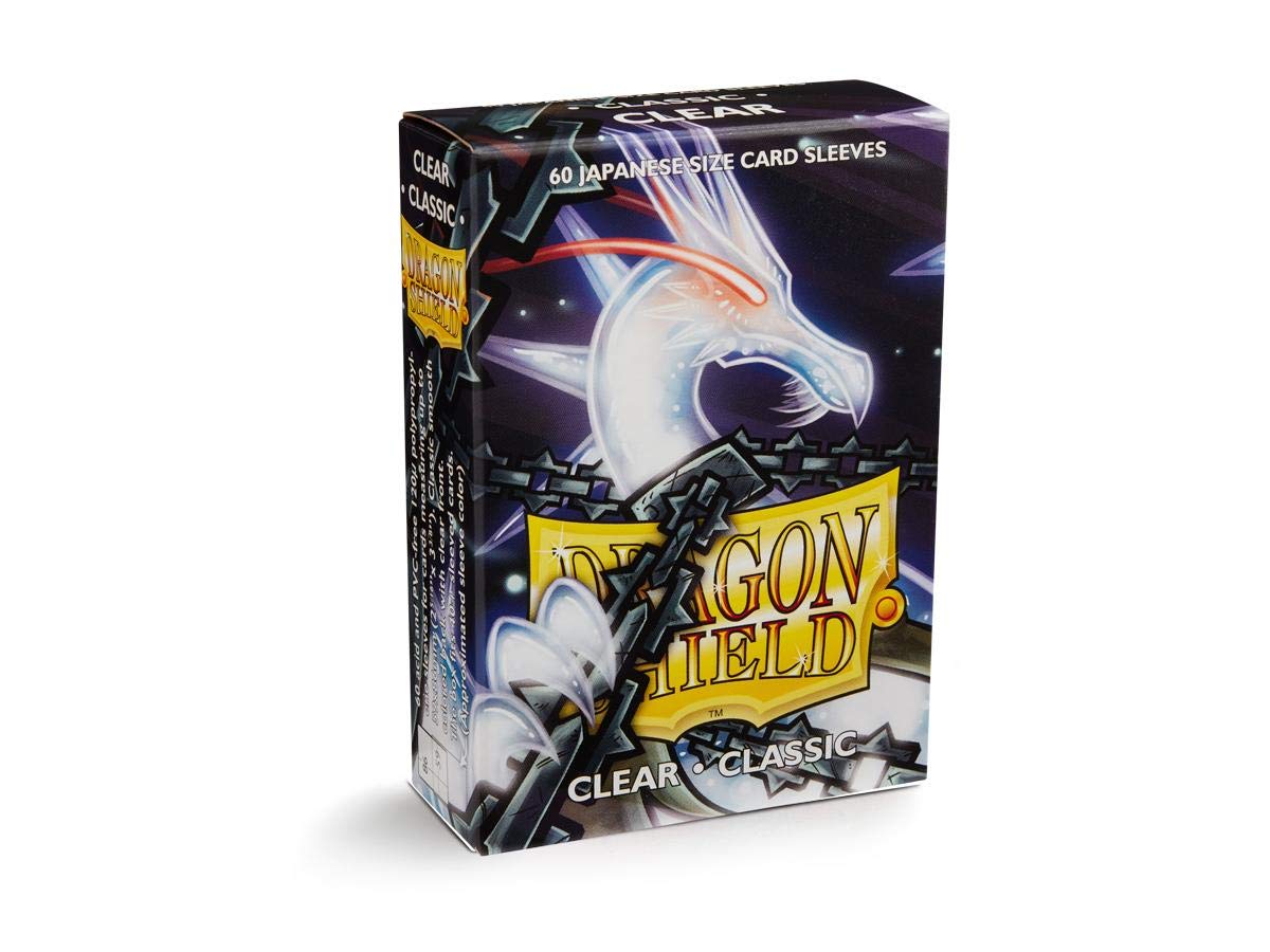 Dragon Shield Bundle: 2 Packs of 60 Count Japanese Size Mini Classic Card Sleeves - Clear