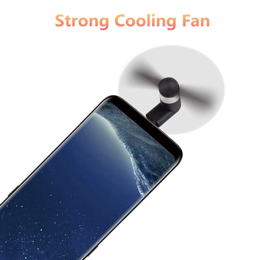 Akiimy 6 Packs USB Type C Mini Fan for Cell Phones Portable Mini USB Fan Handheld Personal Fan Compatible with Samsung Galaxy Note 9/Galaxy S10 Plus/S9/S8/One Plus/Google Nexus