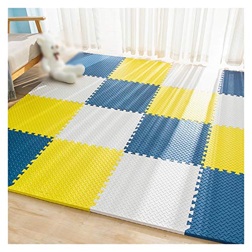 ALGFree Foam Interlocking Tiles Living Room Interlocking Floor Mats Splice Child Crawling Mat Large Baby Jigsaw Puzzle Climbing Mat Thicken Non-Slip Carpet, Free Stitching