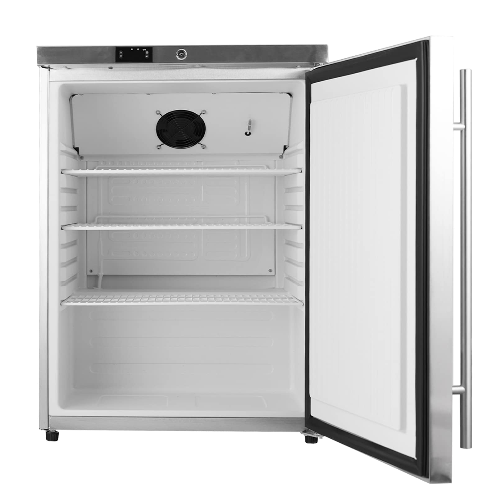 HCK Commercial Undercounter Refrigerator with 5.4 Cu.ft Capacity, Electronic Temperature Control, Locking Door, 3 Adjustable Shelves, Built-in Design - Perfect for Both Home and Business Use
