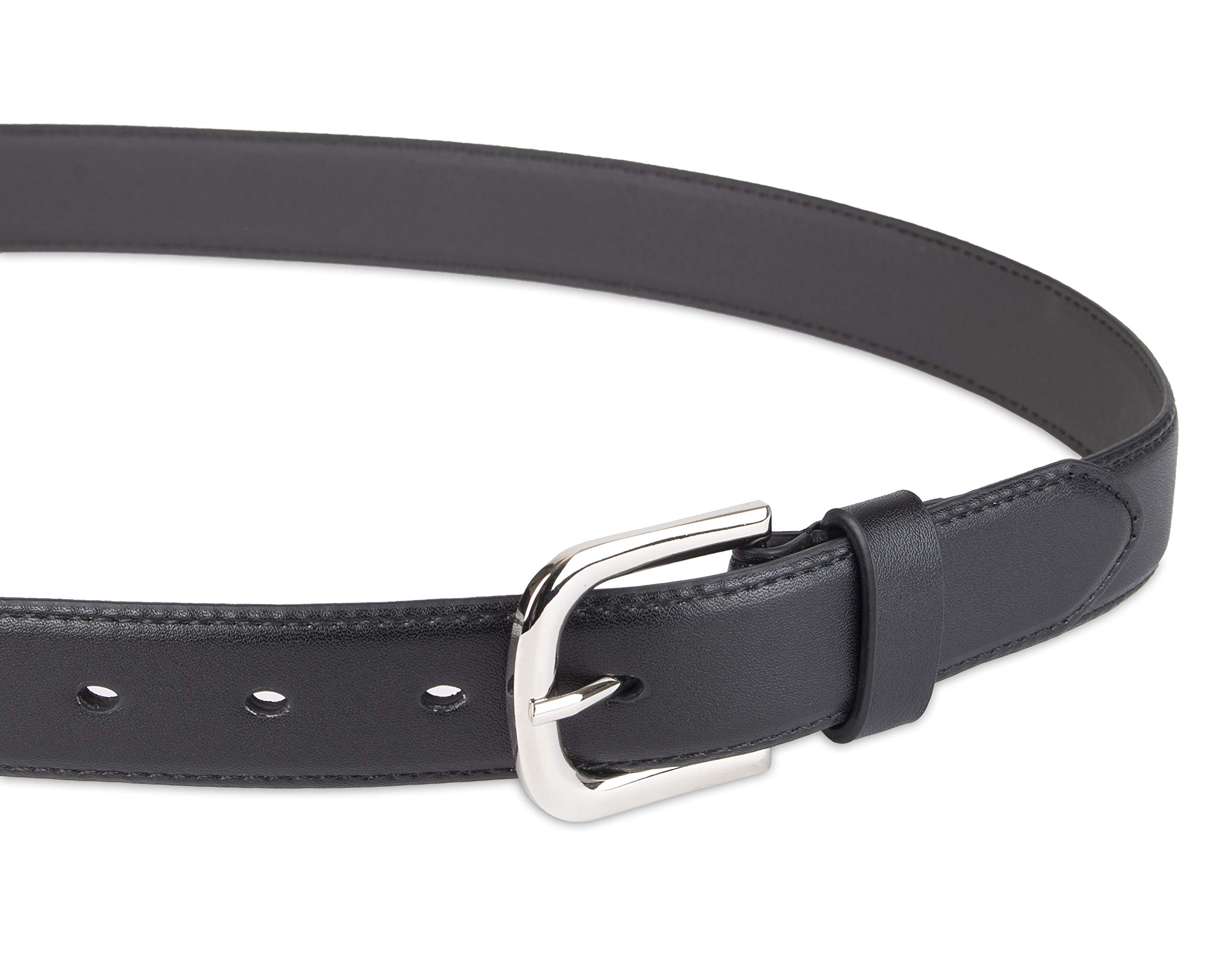 Amazon Essentials Women's Casual Skinny Jean Belt with Single Prong Buckle (Available in Plus Size), Black, Medium