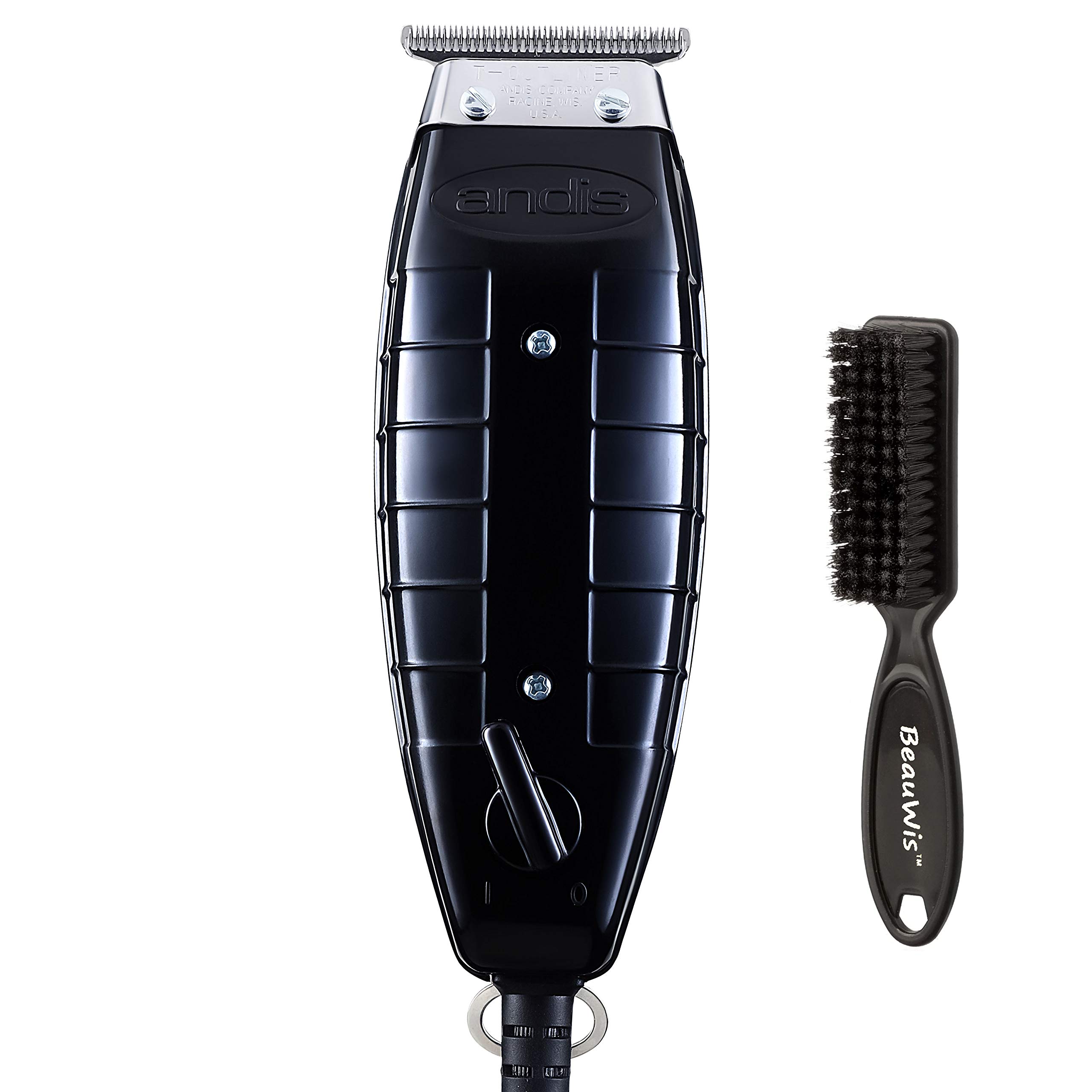 Andis 4775 Gtx T-Outliner Trimmer, Black with a BeauWis Blade Brush