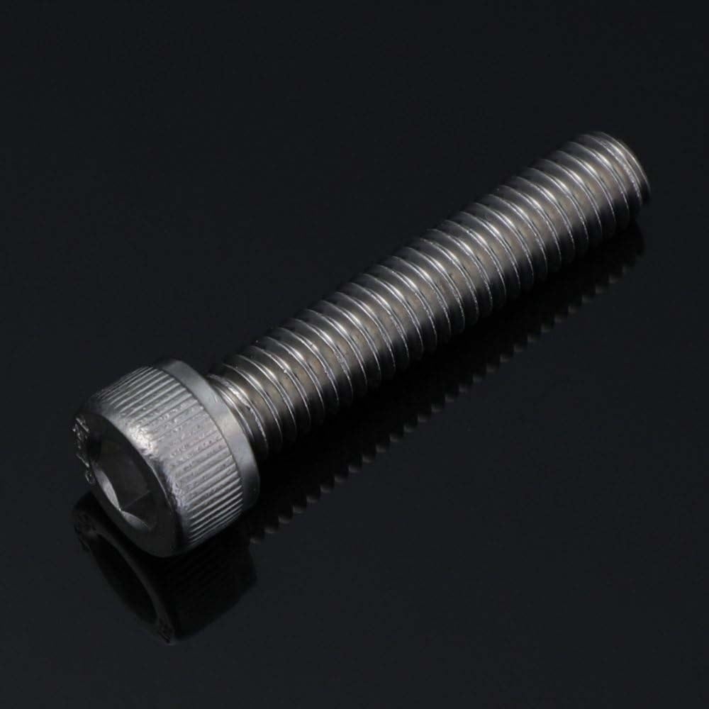M5-0.8 x 20mm Socket Head Cap Screws, Allen Socket Drive, 304 Stainless Steel 18-8, Full Thread, Bright Finish, 40 PCS
