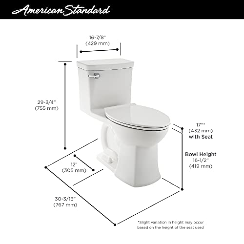 American Standard 2922A104.020 Townsend Vormax Right Height Elongated Toilet, White