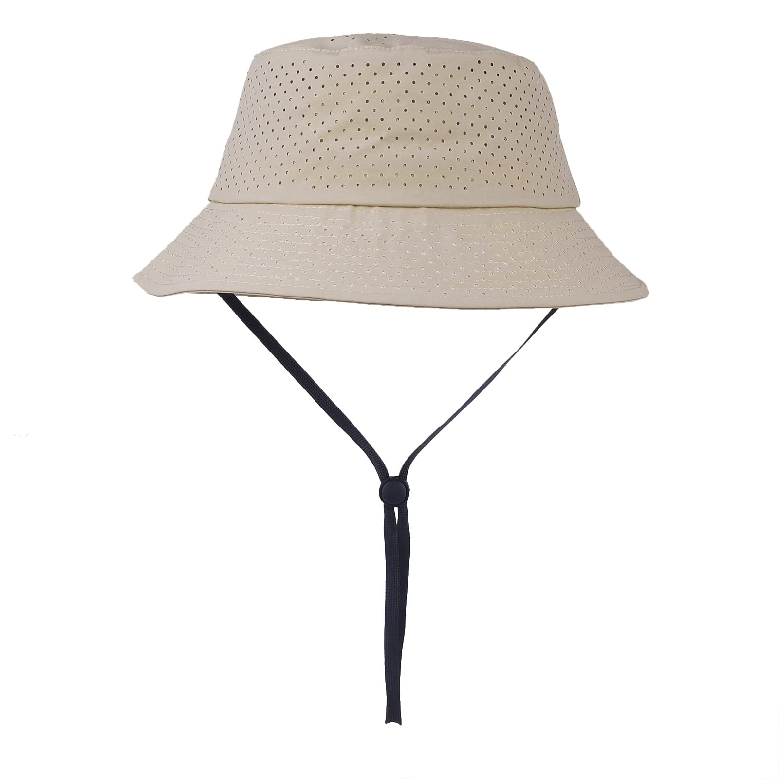 ALGSQEOR Breathable Hat for Women and Men Travel Fishing Caps Summer Foldable Brim Sun Hat (Black)