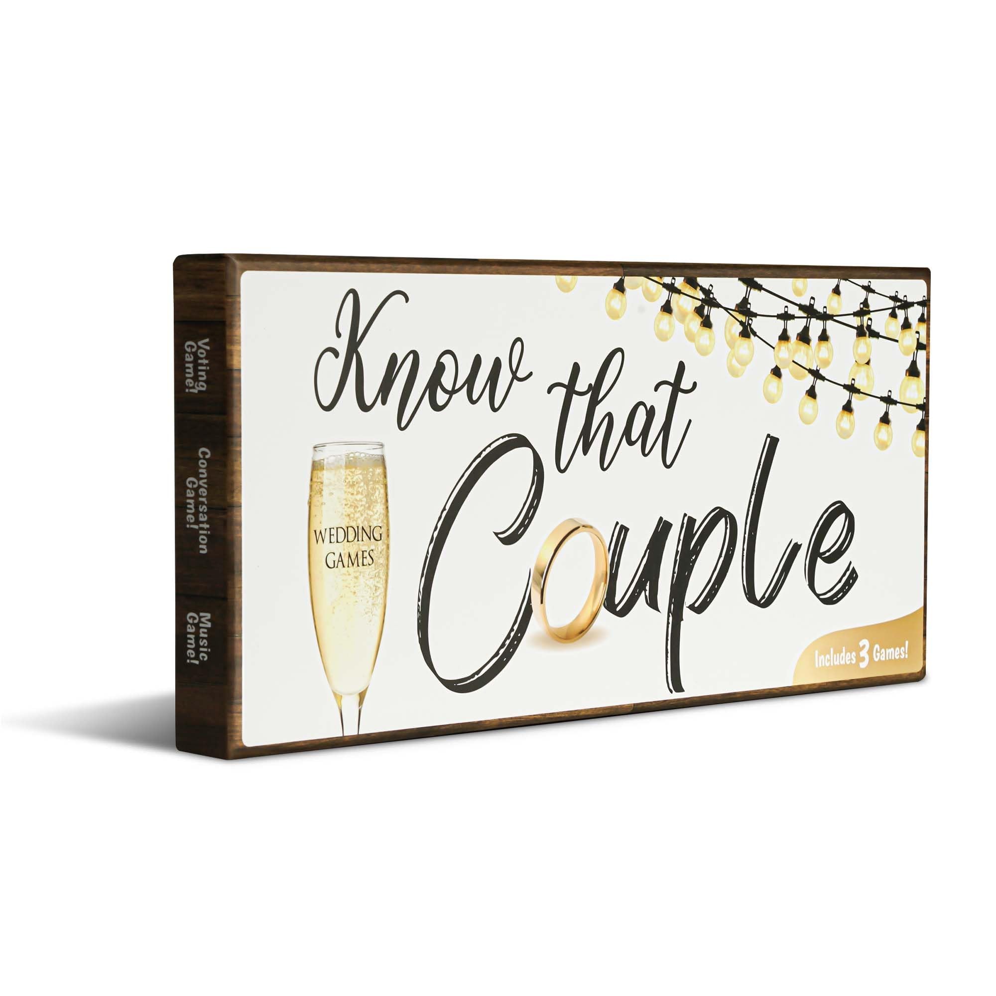 Know That Couple - Engagement Party Games for Guests with Conversation Starters, A Music Game, and a Bride or Groom Game. Includes Printables and Great for Wedding Party Decorations and Bridal Showers