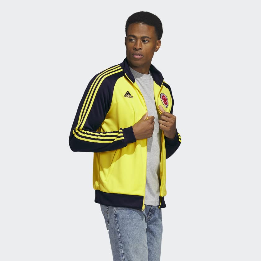 adidas Colombia 3-Stripes Track Top Men's, Yellow, Size L