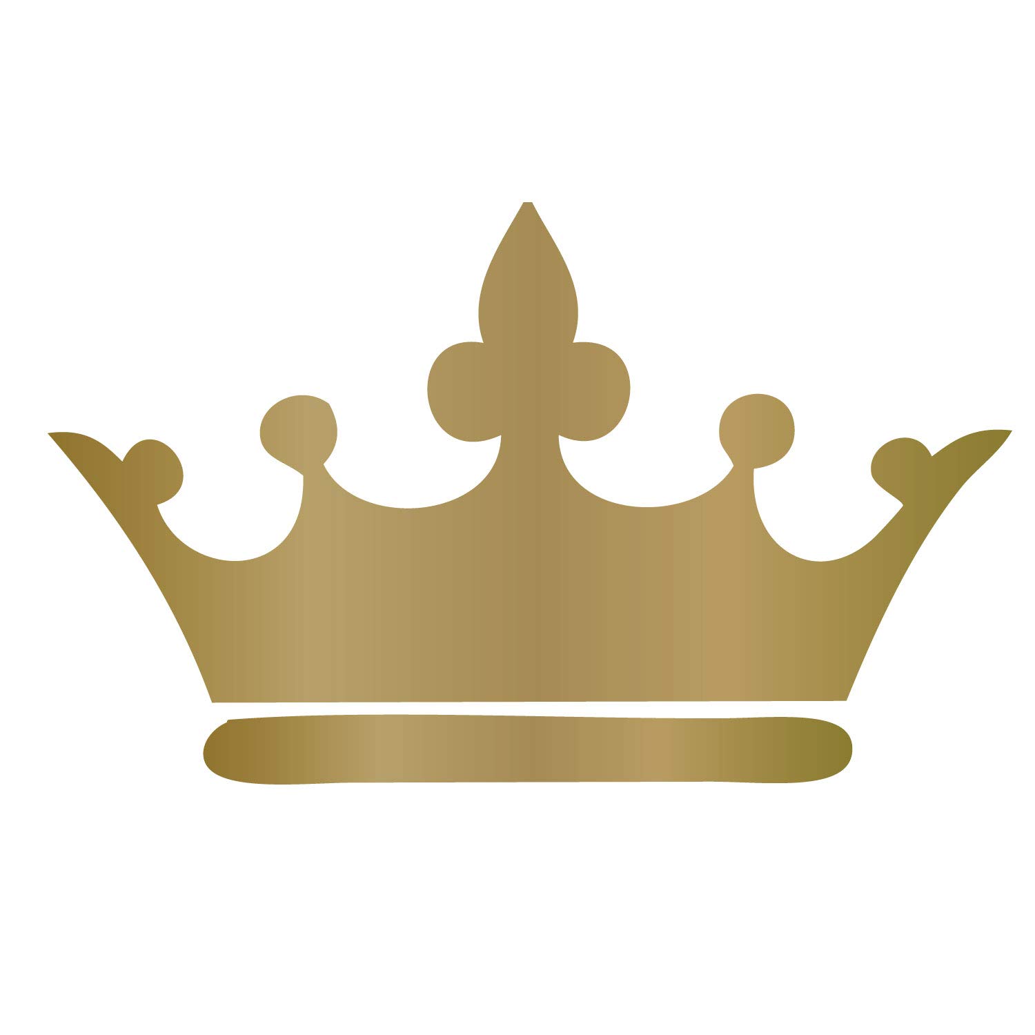 Princess Crown Wall Decal - 25in x 15in Metallic Gold Vinyl Decorative Sticker for Woman's or Girl's Room | Kids Royalty Theme Playroom or Baby Nursery Decor |