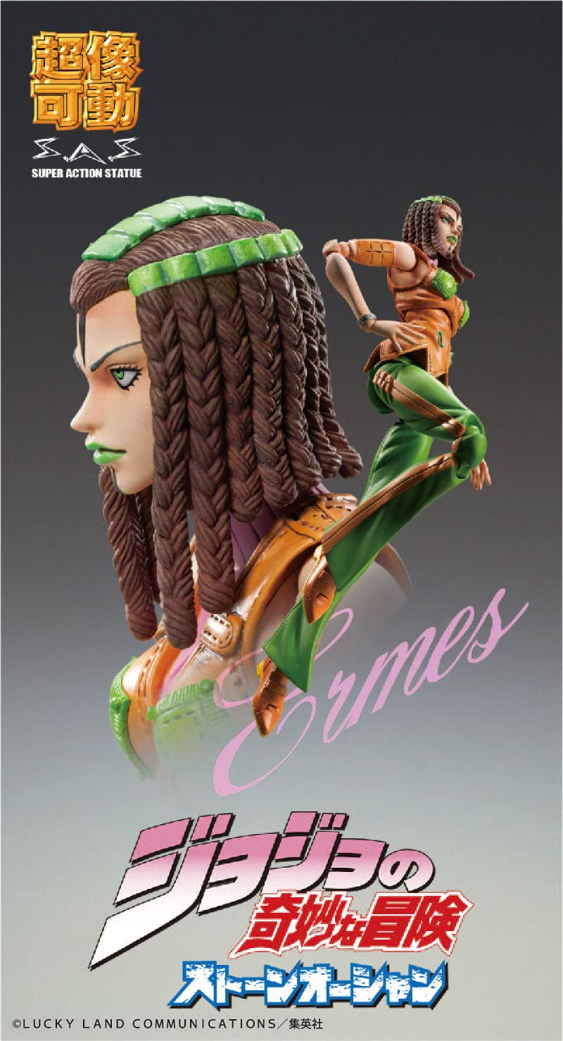 Medicos JoJo’s Bizarre Adventure Part 6: Ermes Costello Chozokado Super Action Statue Figure, Multicolor