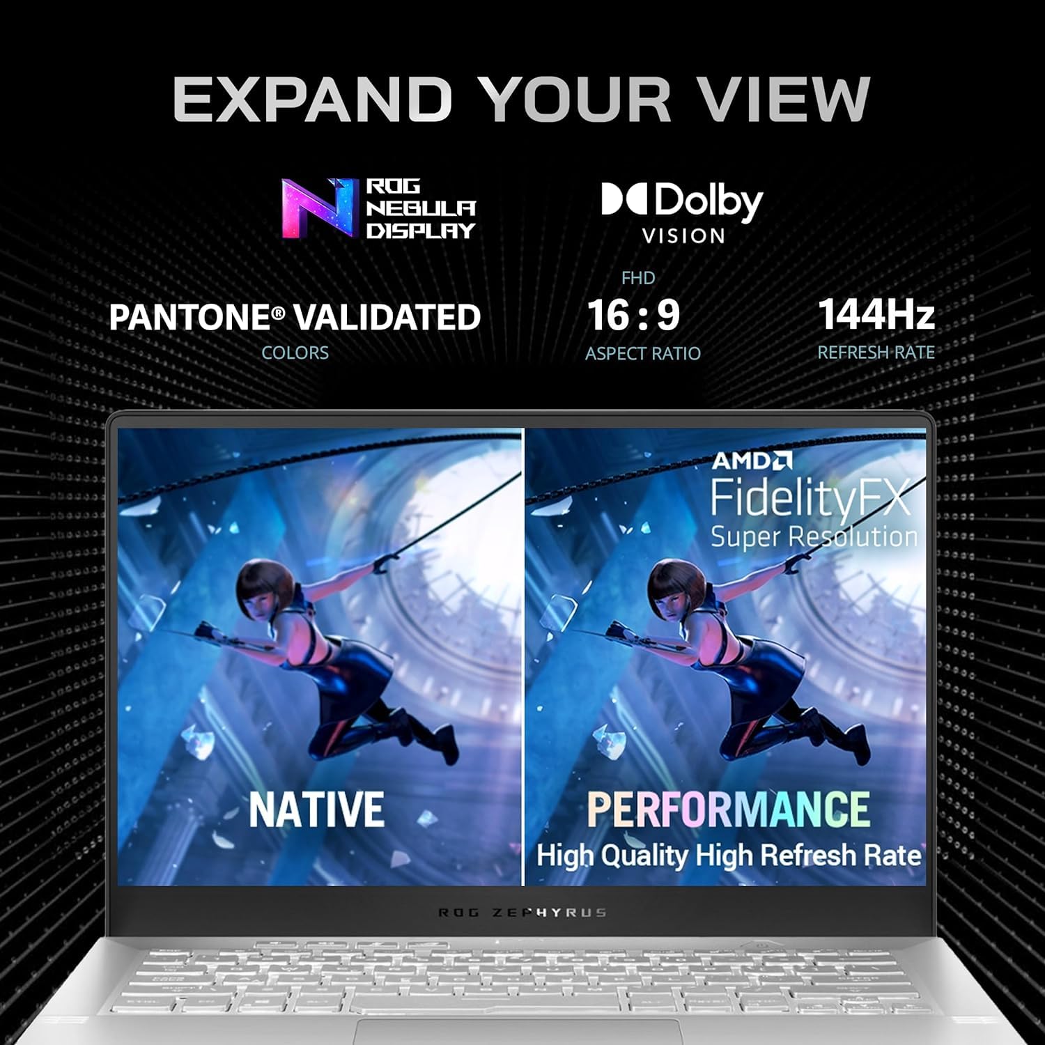 ASUS ROG Zephyrus G14 Gaming Laptop, 14β FHD 144Hz Display, AMD Ryzen 7-5800HS, NVIDIA GeForce RTX 3060 6G Graphics, 40GB RAM, 1TB PCIe SSD, Backlit Keyboard, Win 11 Home, White, w/Cloth
