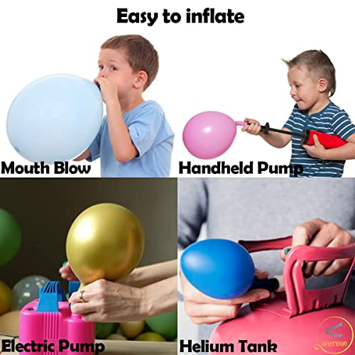AFTERLOON® Biodegradable Mini Balloons 100 pcs Pearlized Caribbean Blue 5 Inch, Pearlescent Thickened Extra Strong Latex Helium Float, Baby Gender Reveal Garland Wedding Birthday Party Decorations