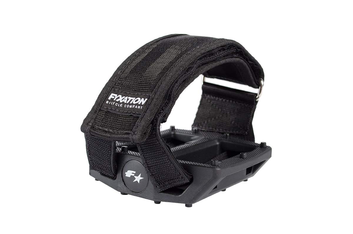 Fyxation Gates Pedal Strap Kit with Black Pedal and Black Straps, Standard