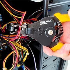 Automatic Wire Stripper TOOLMAK 7 inch Wire Cutter Wire Stripper Heavy Duty Wire Stripper Tool for 8-22 AWG Wirer Electronic and Automotive Repair