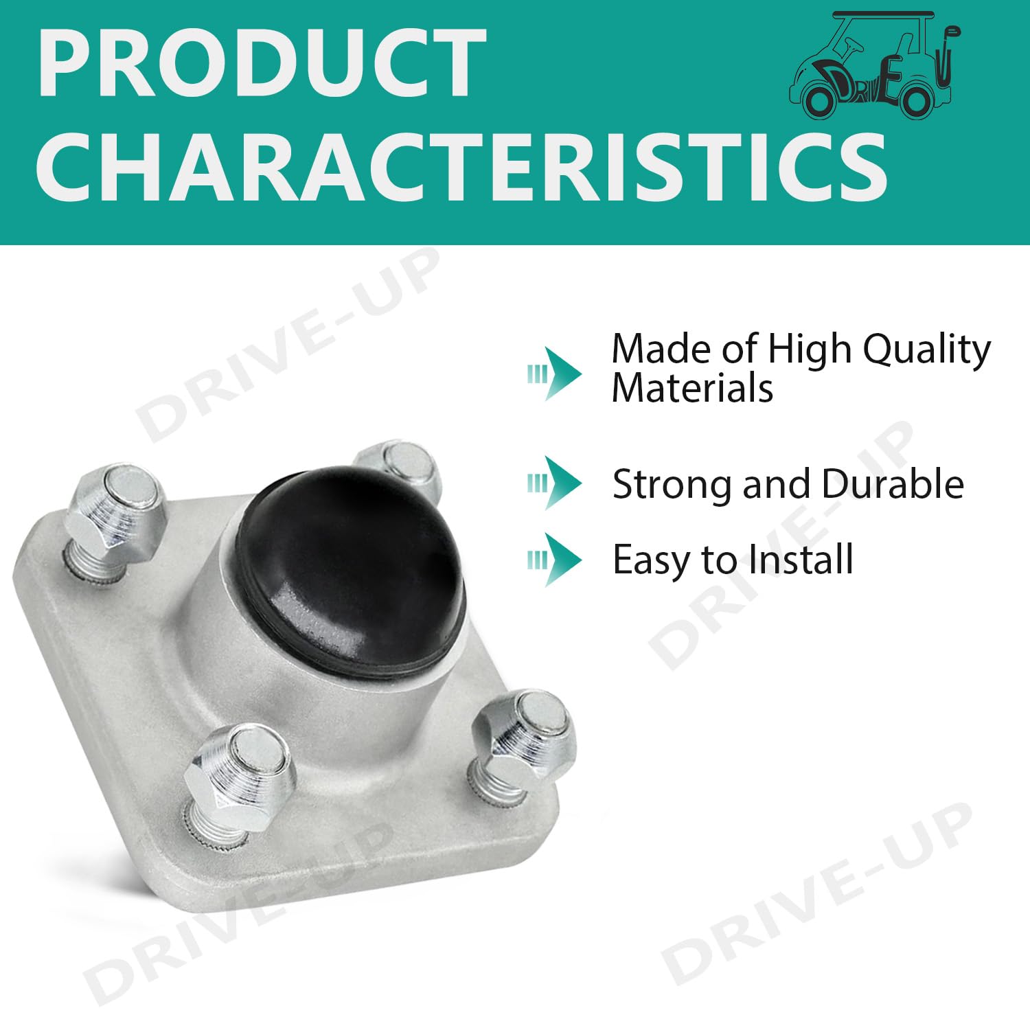 Drive-up Golf Cart Front Wheel Hub for Yamaha G2/G8/G9/G14/G16/G19/G22/G29 Drive Models, OEM JG5-WF511-10-00 JG5-WF511-00