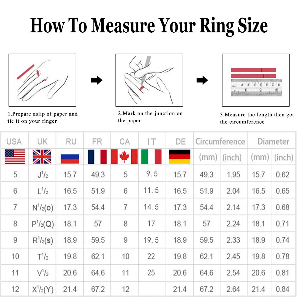 AOEDEJ 3 Piece Round Cut Halo CZ Ring 925 Sterling Silver Anniversary Wedding Band Engagement Ring Bridal Set (8)
