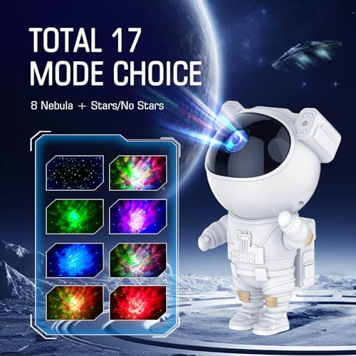 AUKYO Astronaut Galaxy Projector - Star Projector, Remote Control Spaceman Night Light with Timer, for Gaming Room, Gift for Kids Adults for Bedroom, Christmas, Birthdays, Valentine's Day