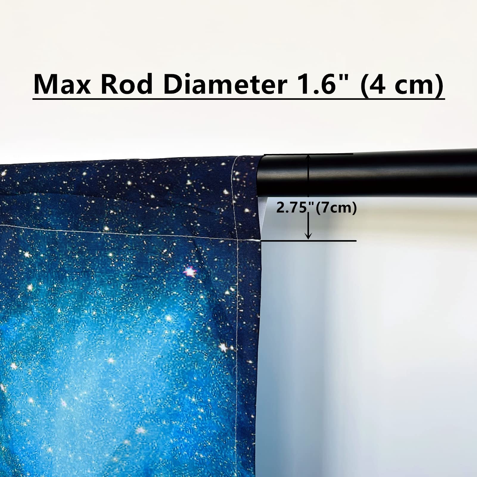 ANHOPE Galaxy Curtains Soft Lightweight Microfiber Window Drapes with Outer Space Nebula Stars Universe Planet Print Pattern Rod Pocket Curtains for Kids Boys Bedroom Living Room 2 Panels 42 x 63 Inch