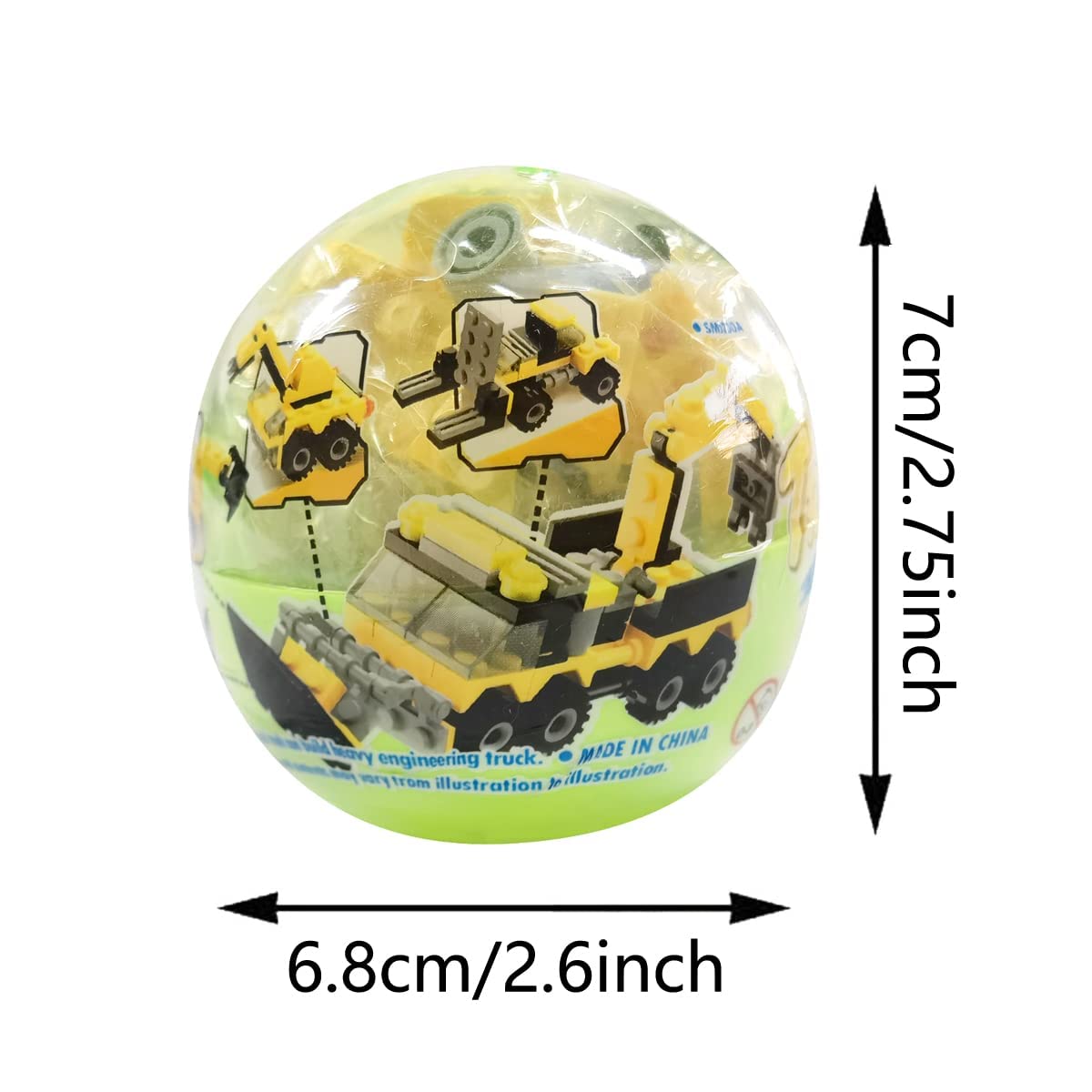 Holydeck 8 Pack Easter Eggs with Vehicle Building Blocks for Kids Assembly Building Cars,Great for Easter Party Favors,Easter Basket Stuffers,Goodie Bags