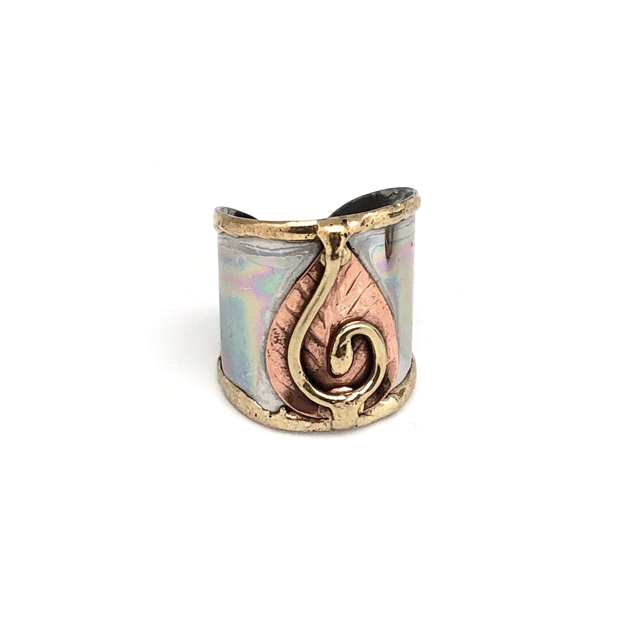 Anju Jewelry Mixed Metal Cuff Ring