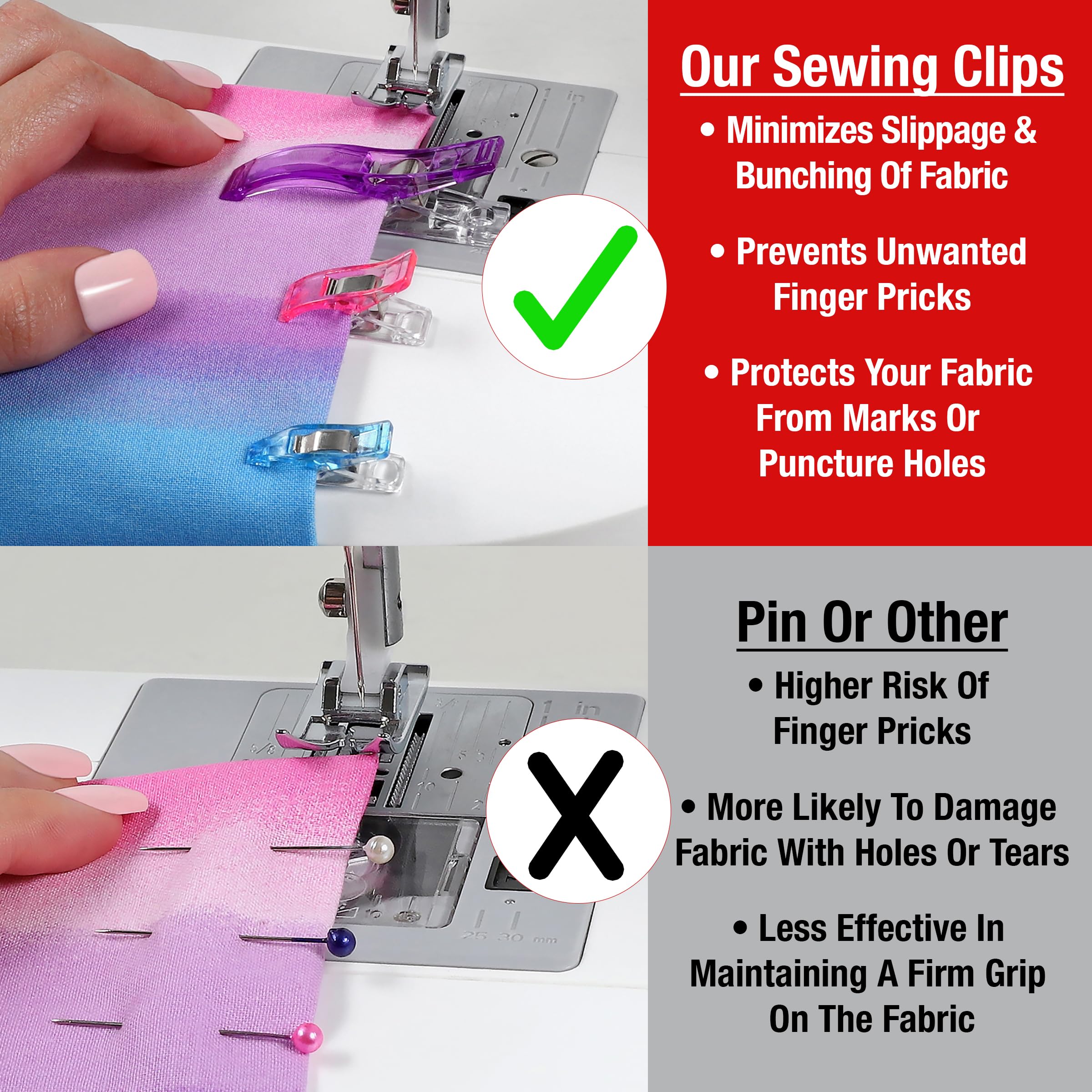 SINGER Quilting Tool Kit with 24-Count Fabric Clips, 24-Inch Folding Ruler, and 45mm Rotary Cutter - Quilting Supplies for Patternmaking, Sewing, Fabric Work