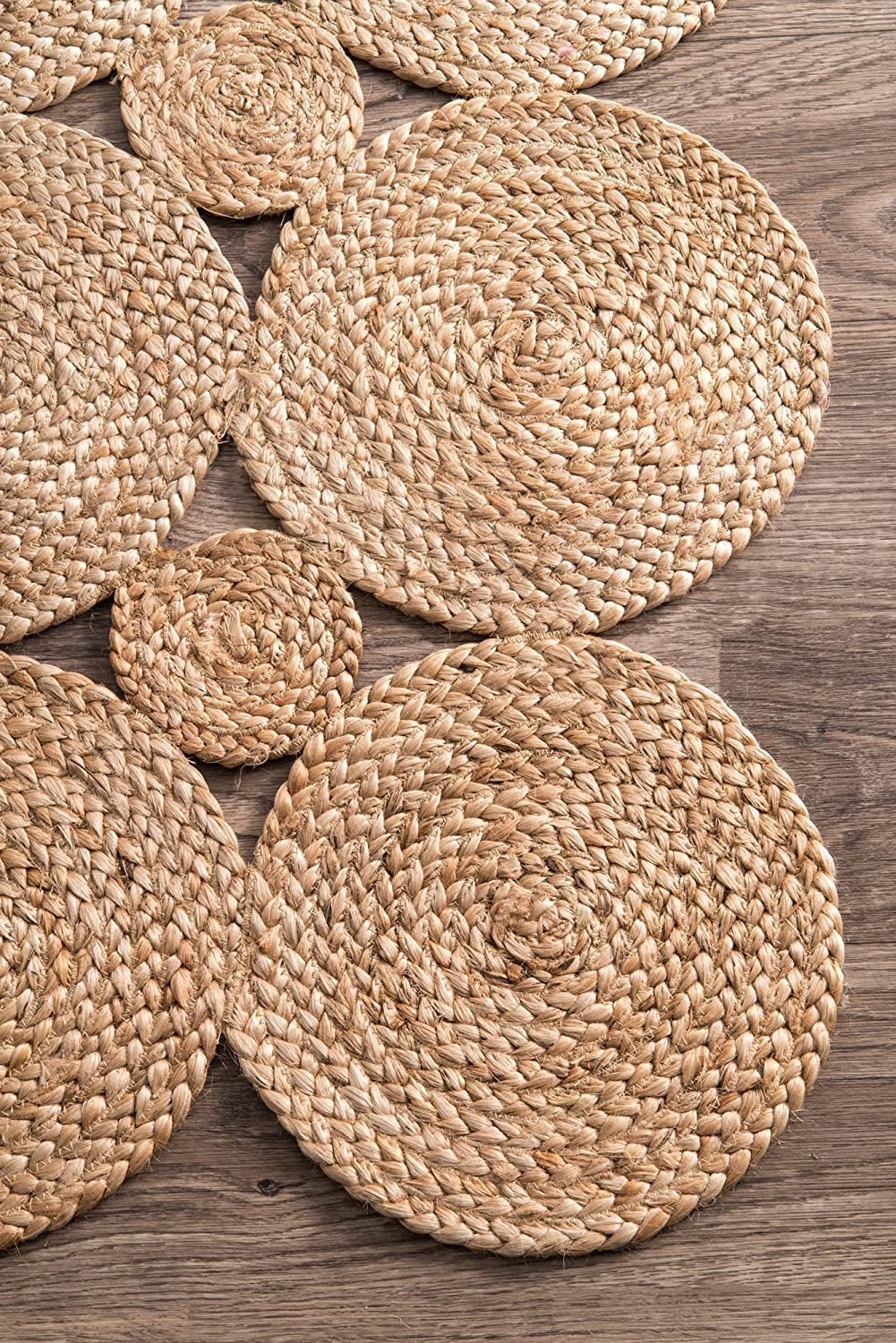 Arise Export Braided Rugs, Decorative Pattern Area Rug, Stain Resistant Natural Beige Floor, Entrance Farm House Rug, Natural Beige (2'X3' Feet)