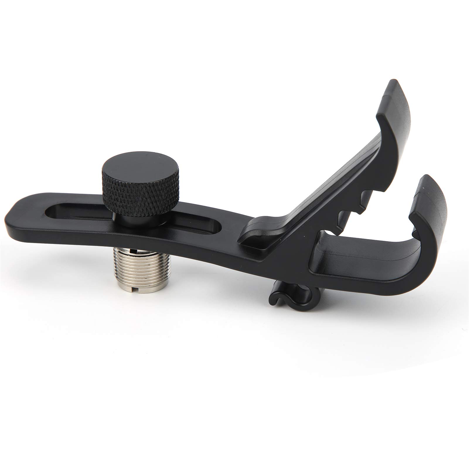 AYNEFY 4Pcs Drum Microphone Clip Shockproof Securing Clamp Holder Musical Instrument Supplies Shockproof Drum Rim Microphone Clip for Microphone Clamps Holder with Groove Gear
