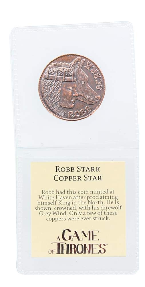 Game of Thrones Robb Stark Cooper Star Coin Replica