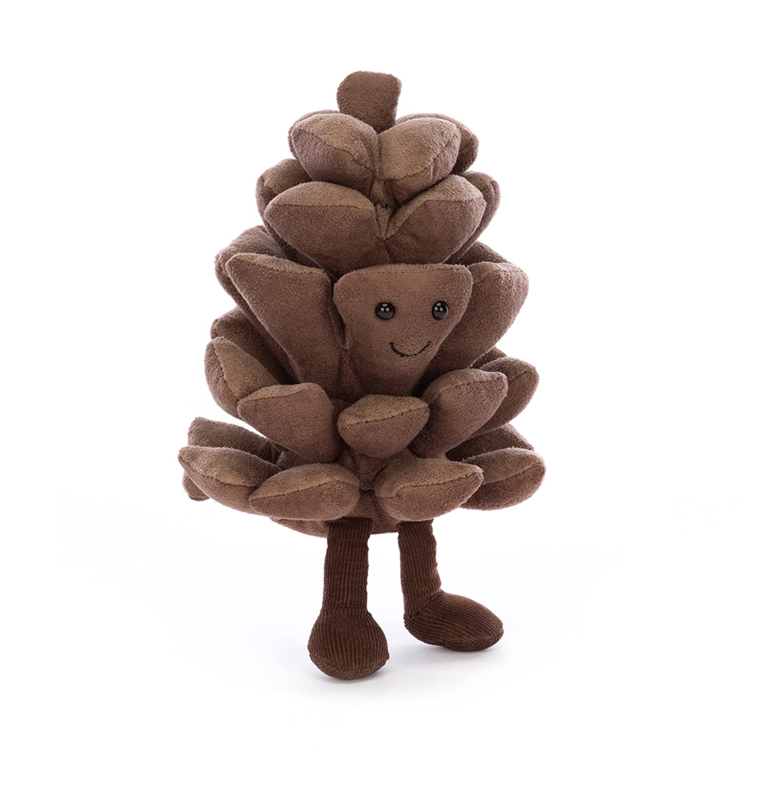Jellycat Amuseables Pine Cone Stuffed Toy, 6 inches | Winter Plush and Décor