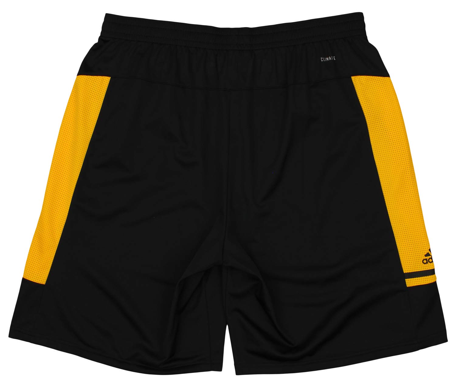 adidas Game Built Player Climalite Short with Pockets, Black- Collegiate Gold X-Large