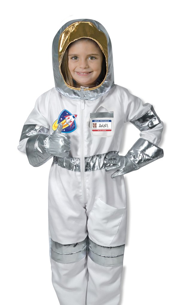 Melissa & Doug Construction Worker Role Play Costume Dress-Up Set (6 pcs) Frustration-Free Packaging & Astronaut Role Play Set