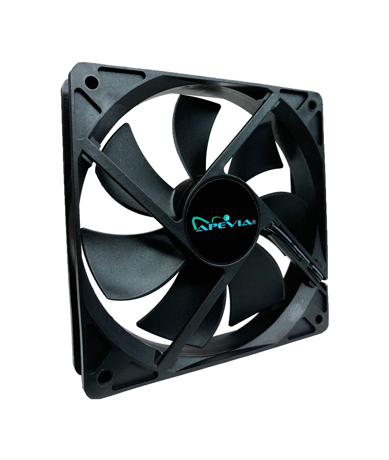 Apevia CF1012S-BK 120mm 4pin Molex & 3pin Motherboard Black Silent Case Fan (10-pk)