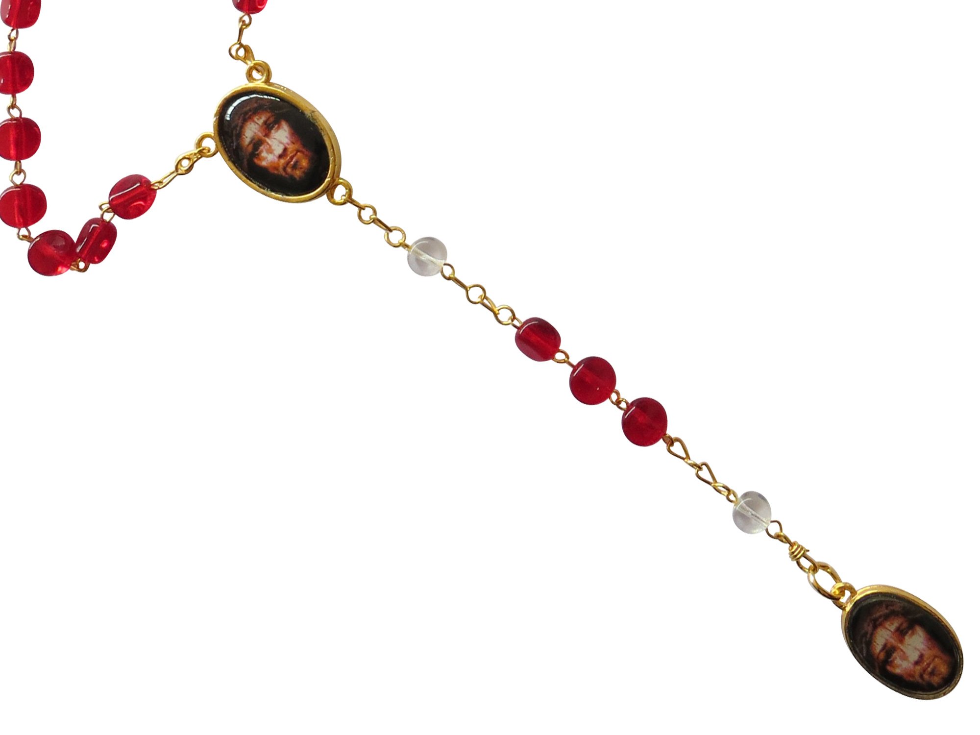 Angeltios de Mexico Precious Blood of Jesus Christ Rosary Preciosa Sangre De Cristo Rosary Handmade Prayer
