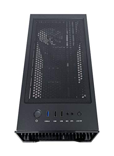 Apevia ENZO-PK Mid Tower Gaming Case with 1 x Tempered Glass Panel, Top USB3.0/USB2.0/Audio Ports, 1 x Black/White Fan, Pink Frame