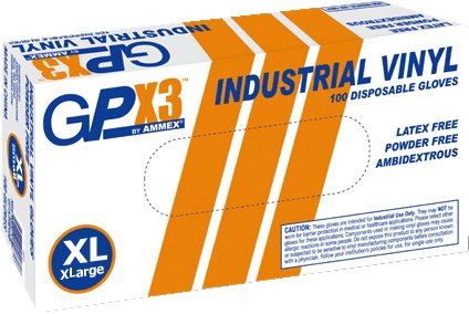 Ammex Gpx3 Vinyl Powdergloves X-Large (Pack of 2)