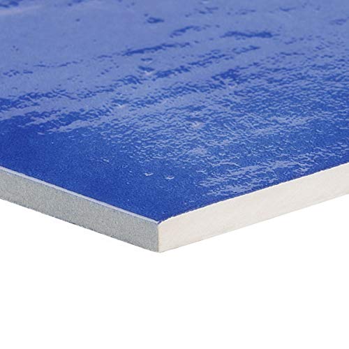 Appaloosa Blue Hexagon 4 in. x 8 in. Porcelain Glazed Tile Sample