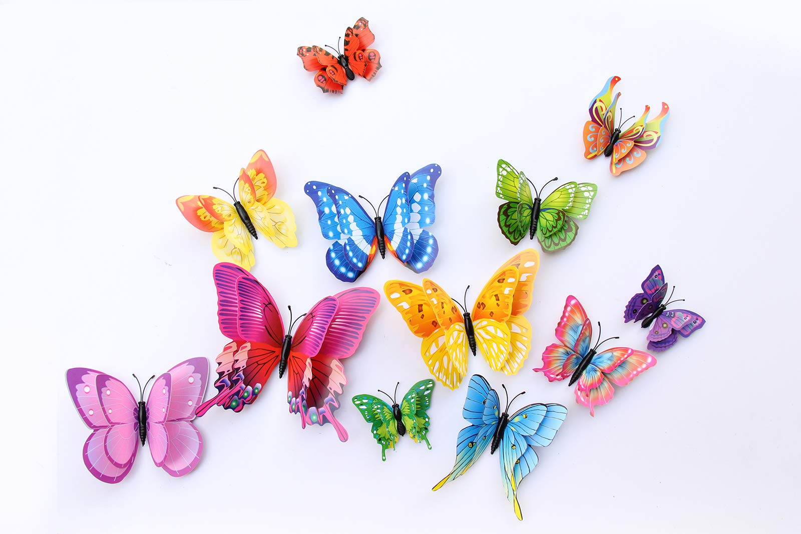 Berocia Butterfly Wall Decor 120pcs, 3D Butterflies Stickers for Party Decorations with Magnets